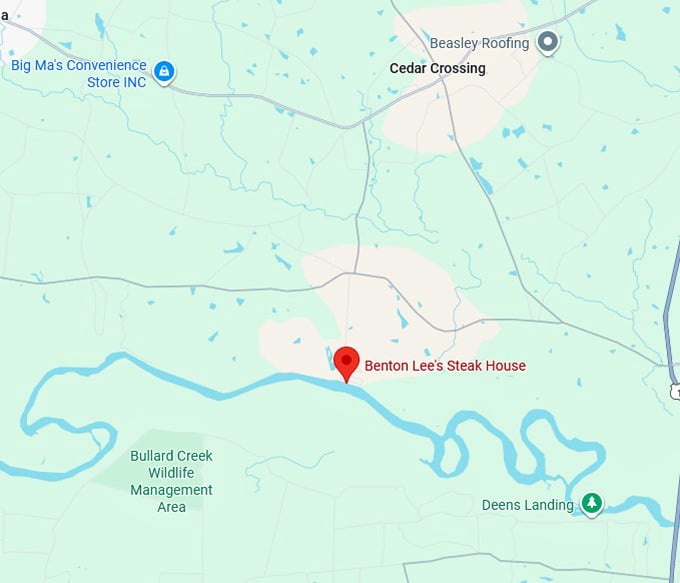 16. benton lee's steak house map