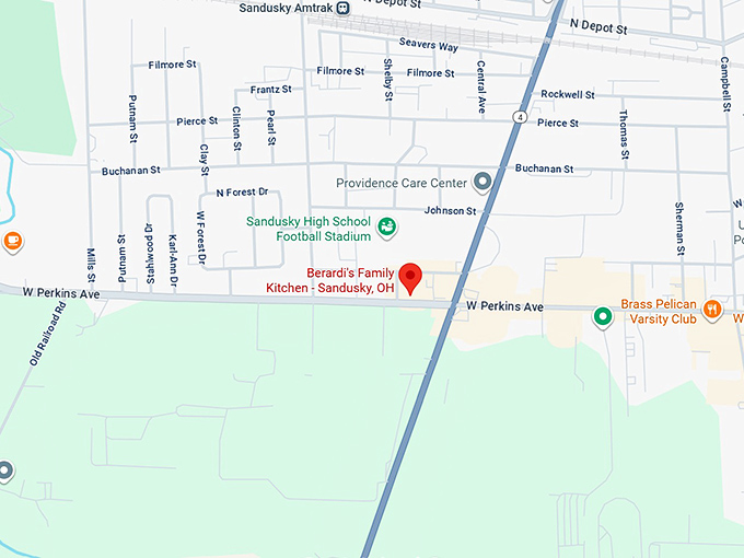 16. berardi's family kitchen sandusky, oh map