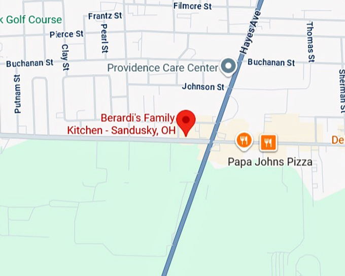16. berardi's family kitchen sandusky, oh map