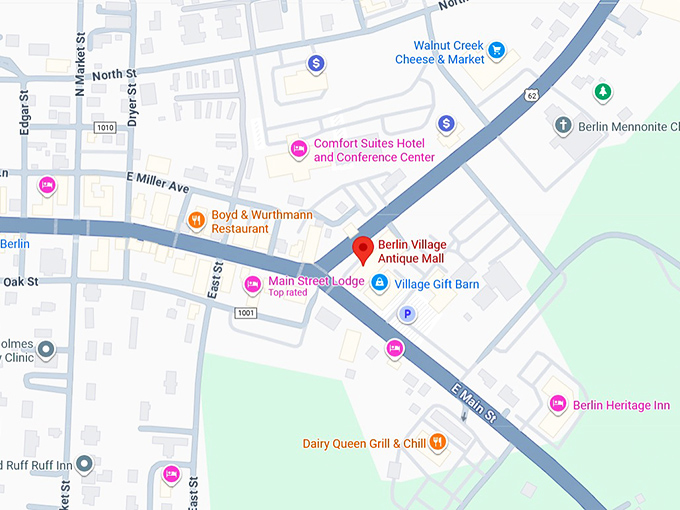 16. berlin village antique mall map