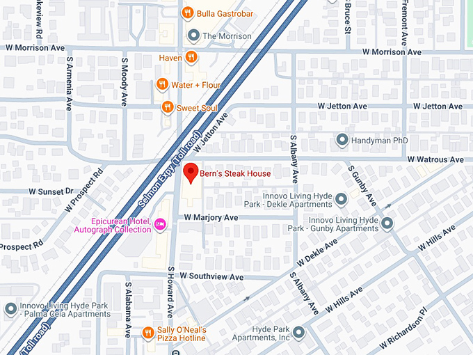 16. bern's steak house map
