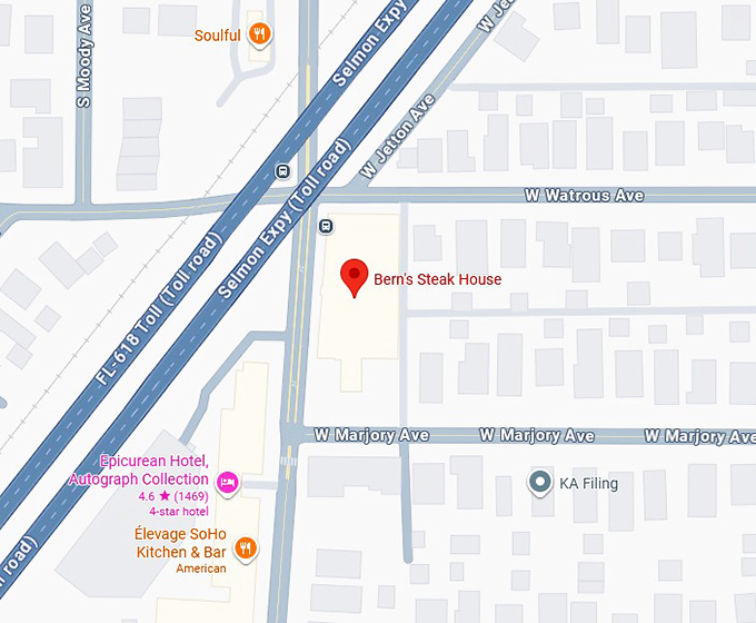 16. bern's steak house map