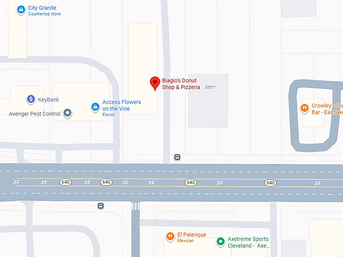 16. biagio's donut shop & pizzeria map