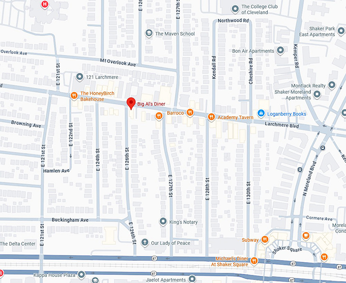 16. big al&rsquo;s diner map