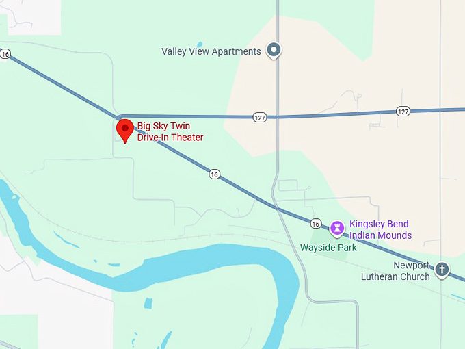 16. big sky twin drive in theater map