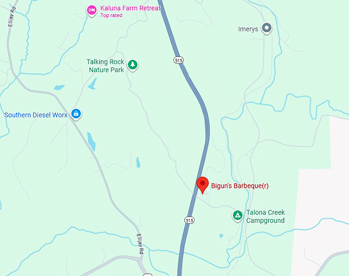 16. bigun's barbeque(r) map