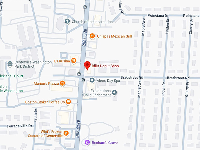 16. bill&rsquo;s donut shop map