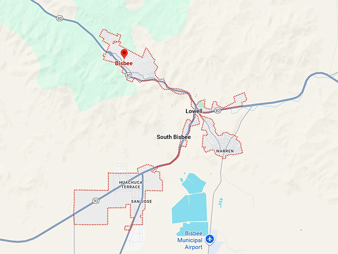 16. bisbee, az map