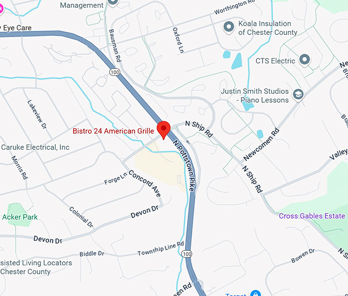 16. bistro 24 american grille map