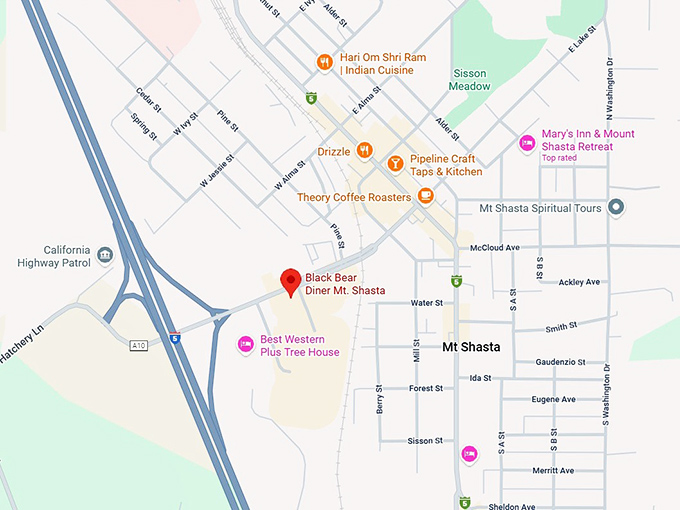 16. black bear diner mt. shasta map