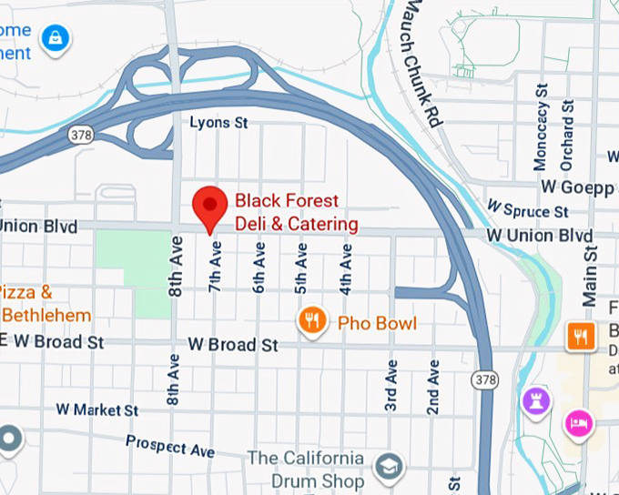 16. black forest deli & catering map