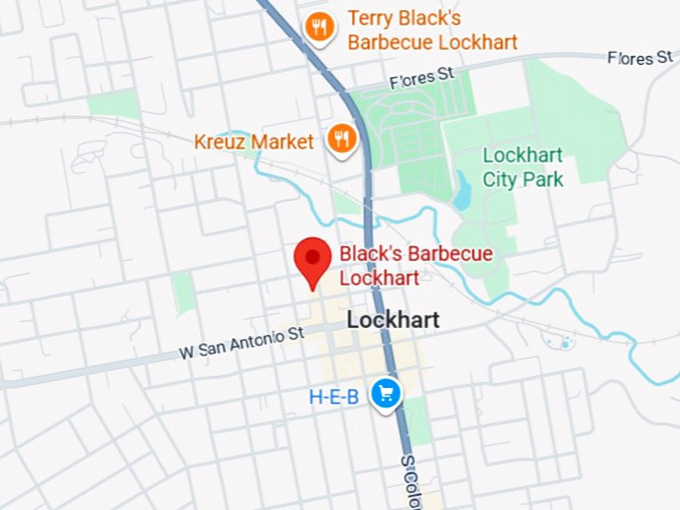 16. black&rsquo;s barbecue map