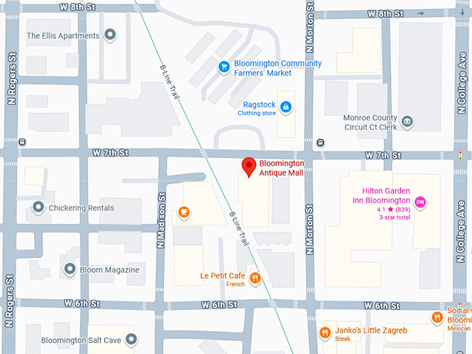 16. bloomington antique mall map