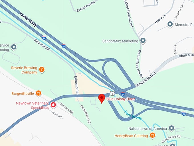 16. blue colony diner map