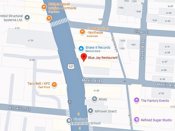 16. blue jay restaurant map