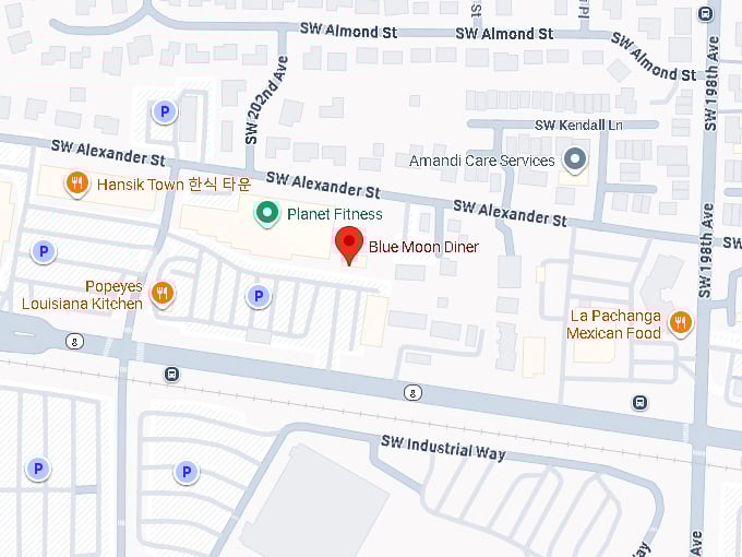 16. blue moon diner map