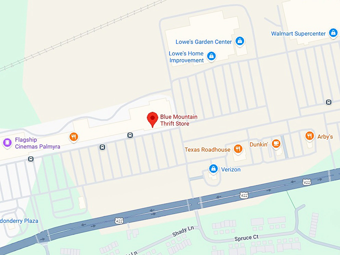 16. blue mountain thrift store map