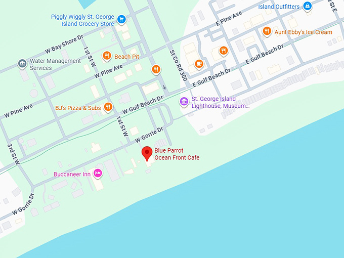 16. blue parrot ocean front cafe map