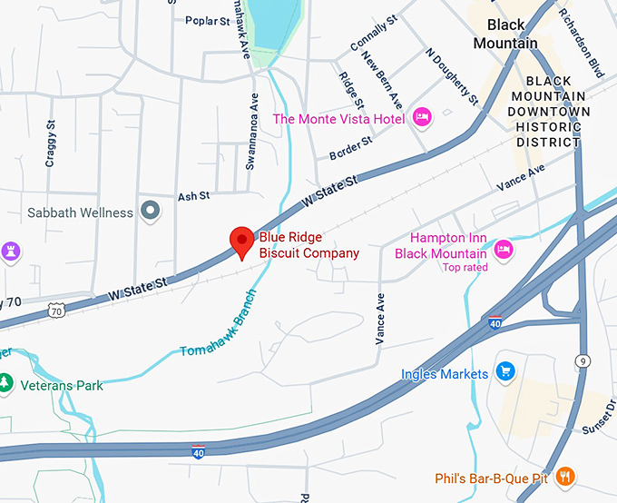 16. blue ridge biscuit company map