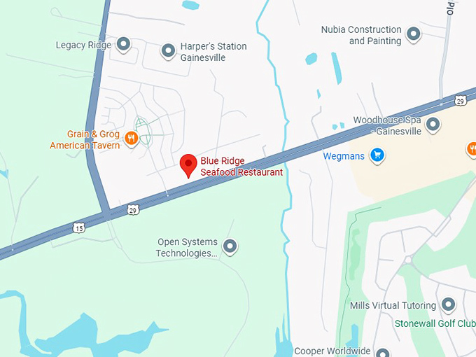 16. blue ridge seafood restaurant map