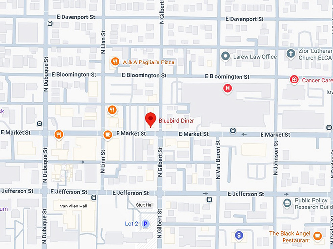 16. bluebird diner map