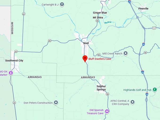 bluff dwellers cave map