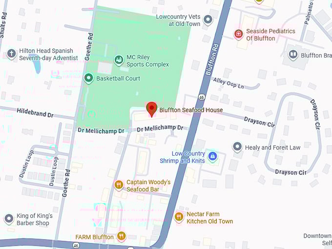 16. bluffton seafood house map