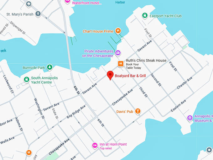 16. boatyard bar & grill map