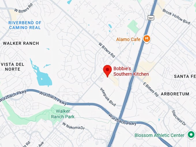 16. bobbie's southern kitchen map