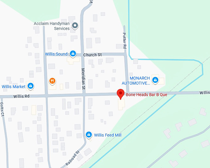 16. bone heads bar b que map