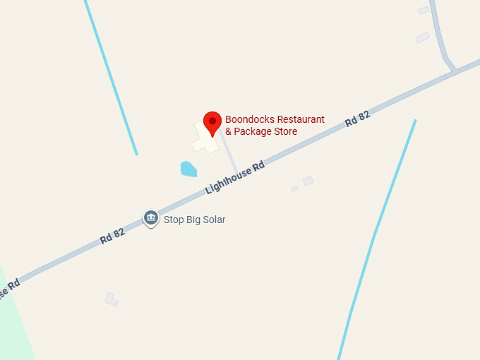 16. boondocks restaurant & package store map