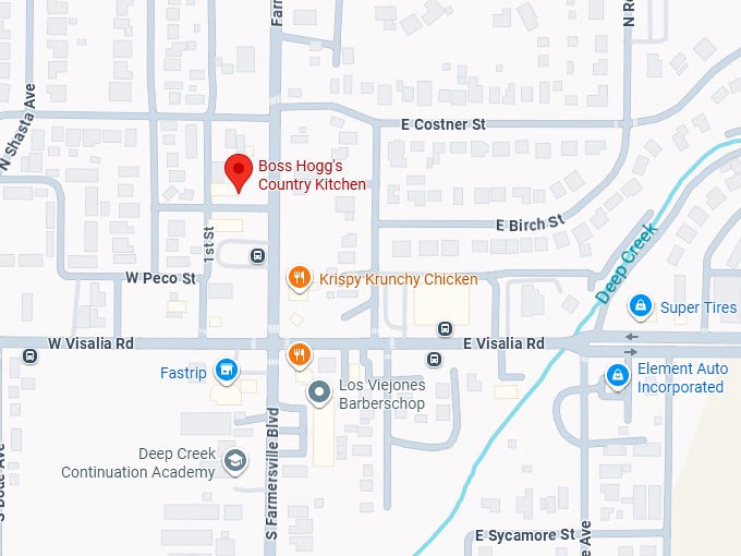 16. boss hogg's country kitchen map