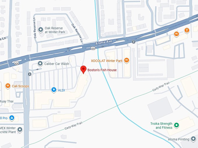 16. boston's fish house map