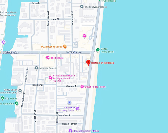 16. boston&rsquo;s on the beach map