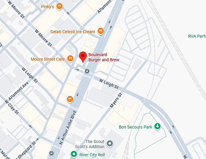 16. boulevard burger and brew map