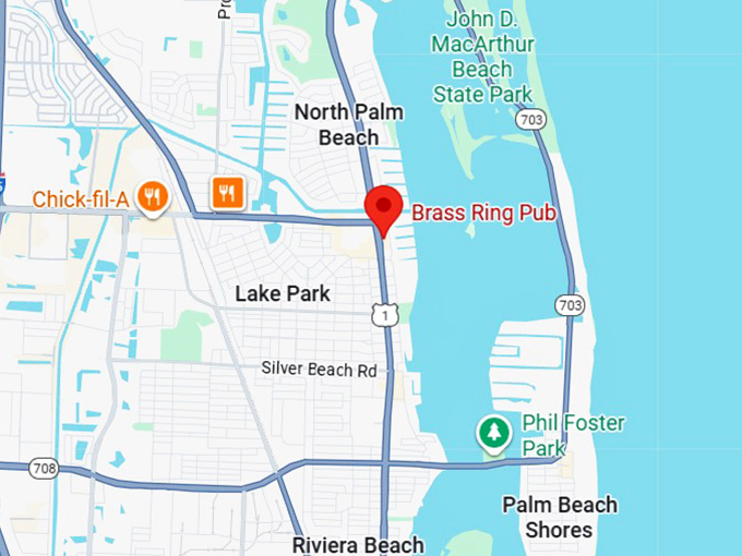 16. brass ring pub map