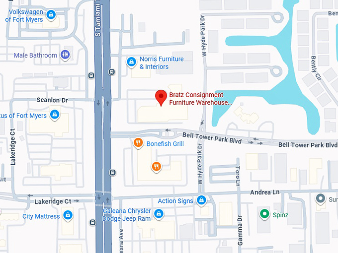 16. bratz consignment furniture warehouse of fort myers inc map