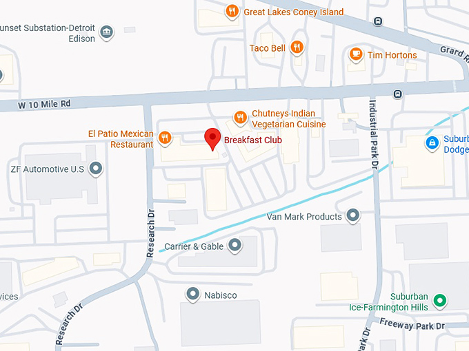 16. breakfast club map