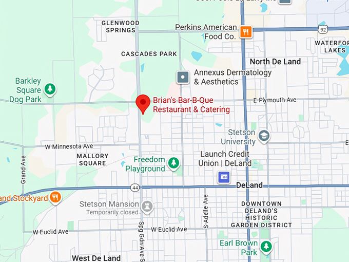 16. brian&rsquo;s bar b que restaurant & catering map