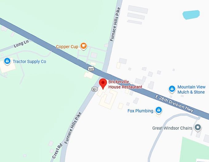 16. brickerville house restaurant map