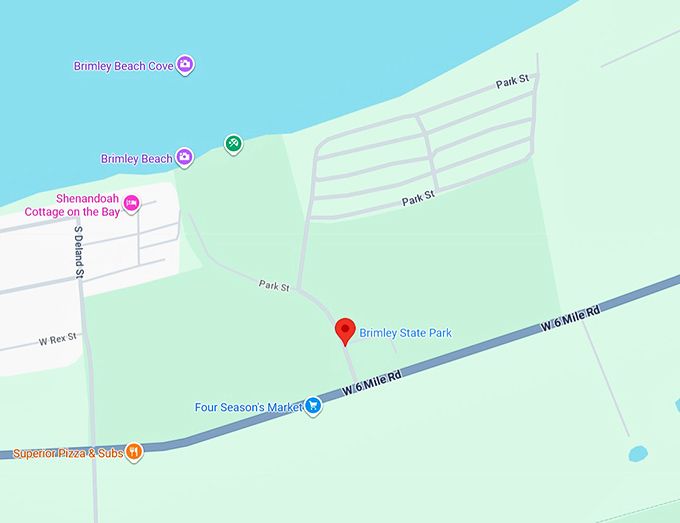 16. brimley state park map