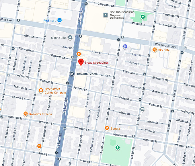 16. broad street diner map