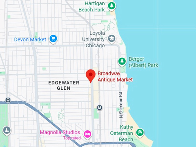 16. broadway antique market map