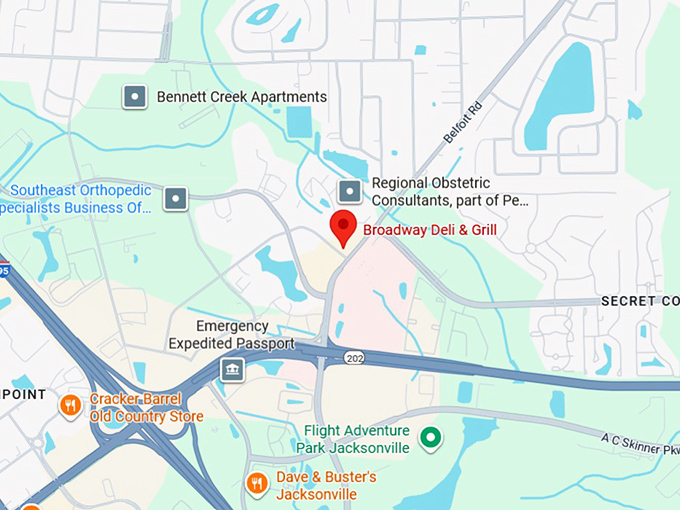 16. broadway deli & grill map