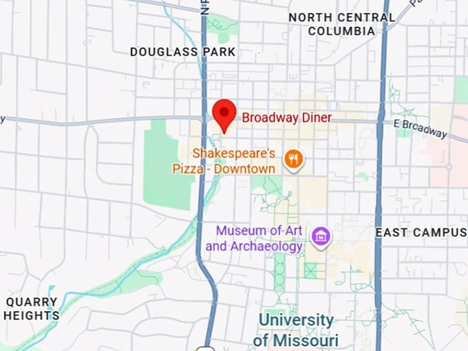 16. broadway diner map