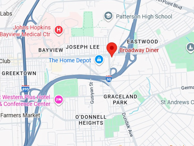 16. broadway diner map