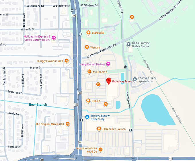 16. broadway diner map
