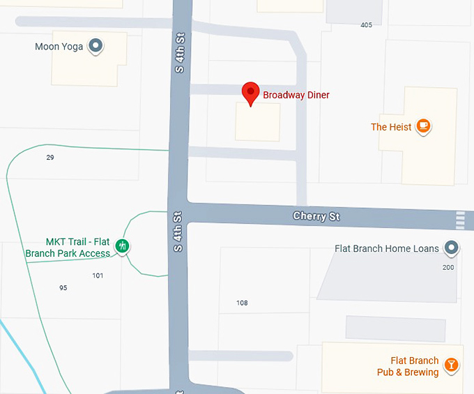 16. broadway diner map