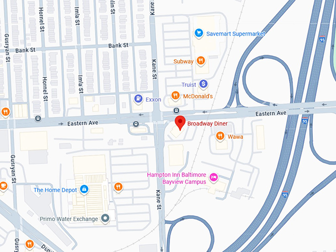 16. broadway diner map