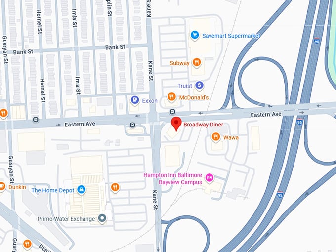 16. broadway diner map